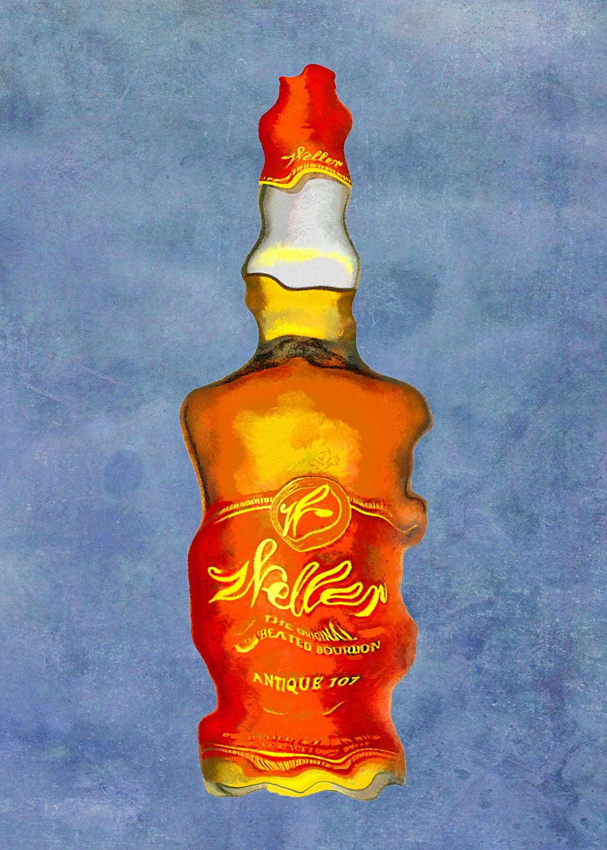 "WELLER" Red by Drunk Girl Art Painting