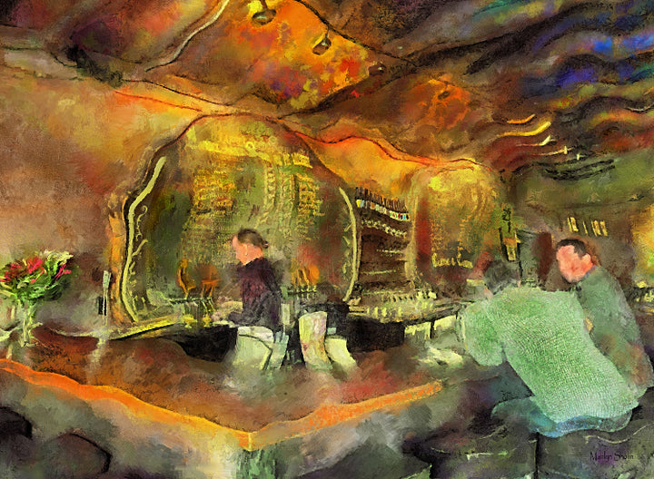 Best Selling Abstract Bar Paintings by Drunk Girl Art Marilyn Sholin